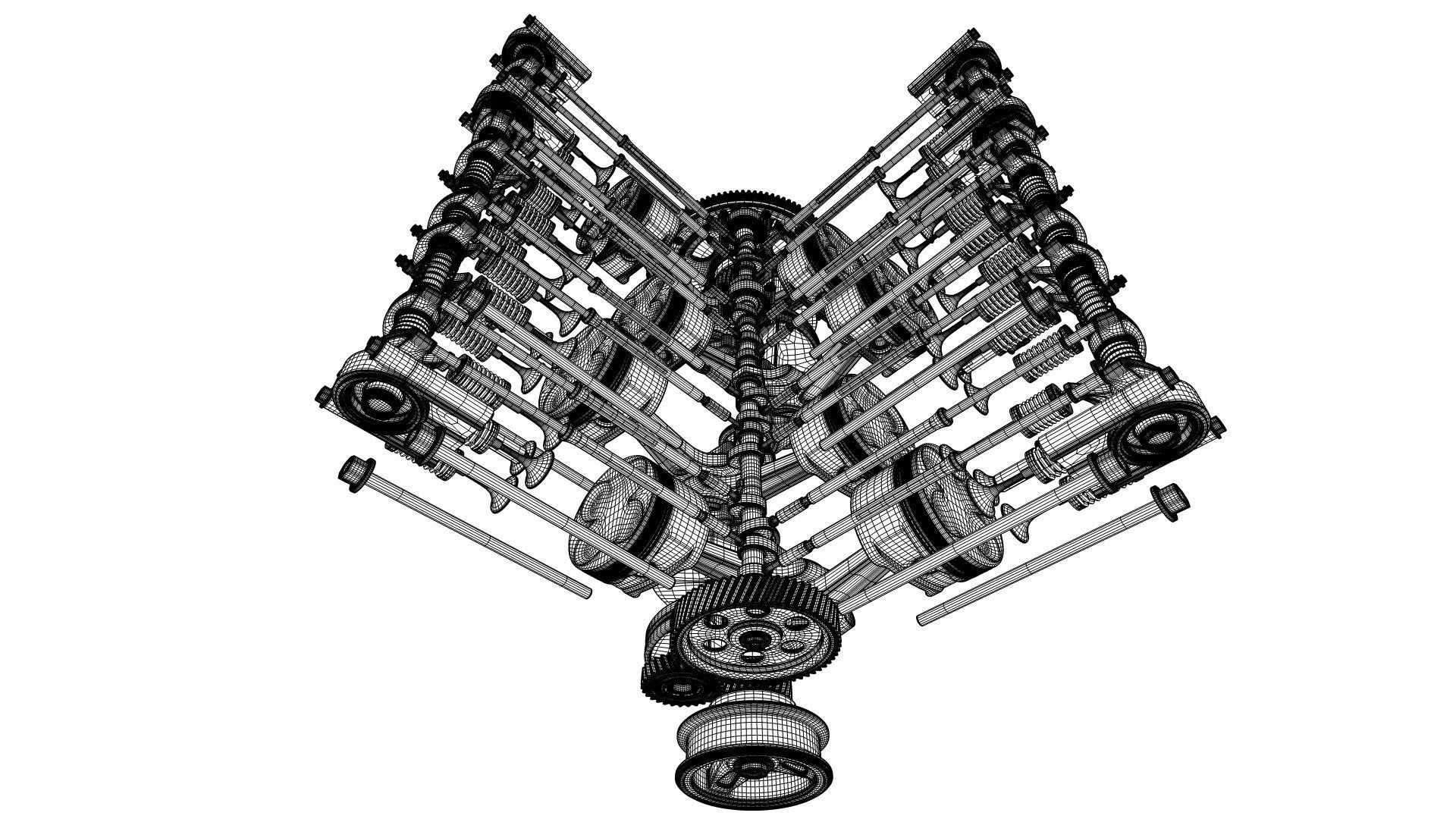 V8 Engine Working Animated 3D model animated rigged | CGTrader