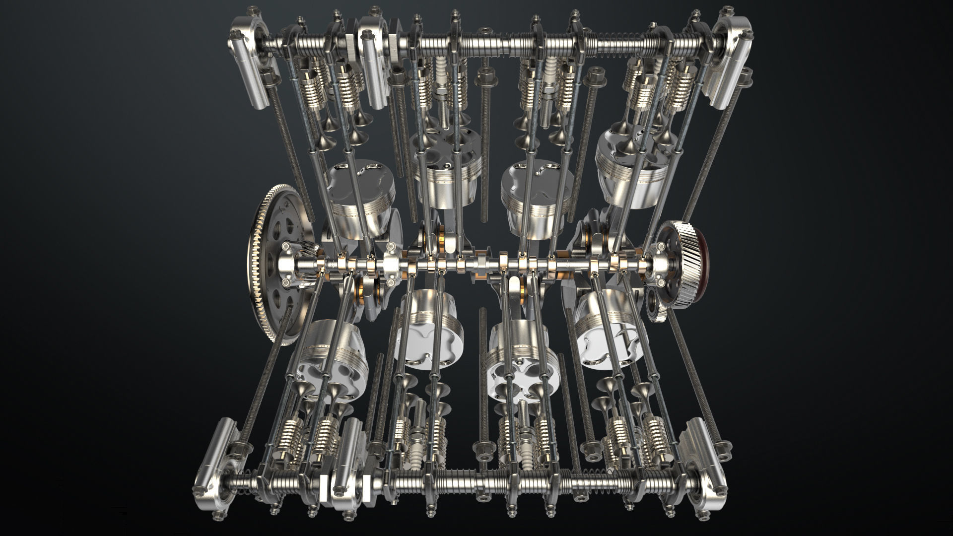 V8 Engine Working Animated 3D model animated rigged | CGTrader