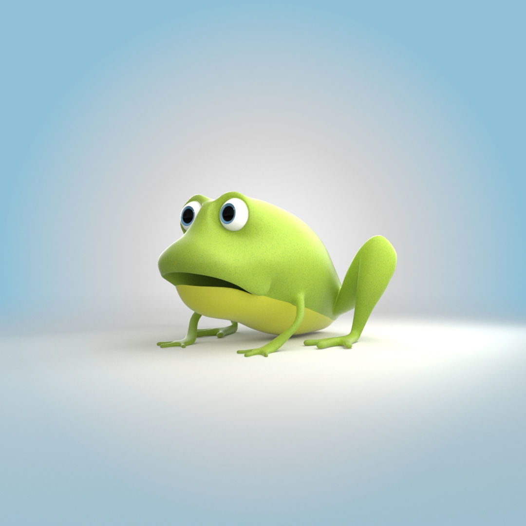 Cartoon Frog 3D model | CGTrader