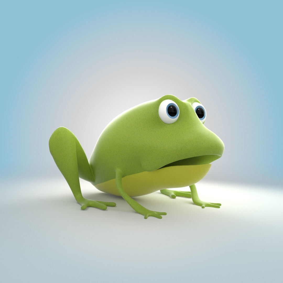 Cartoon Frog 3D model | CGTrader