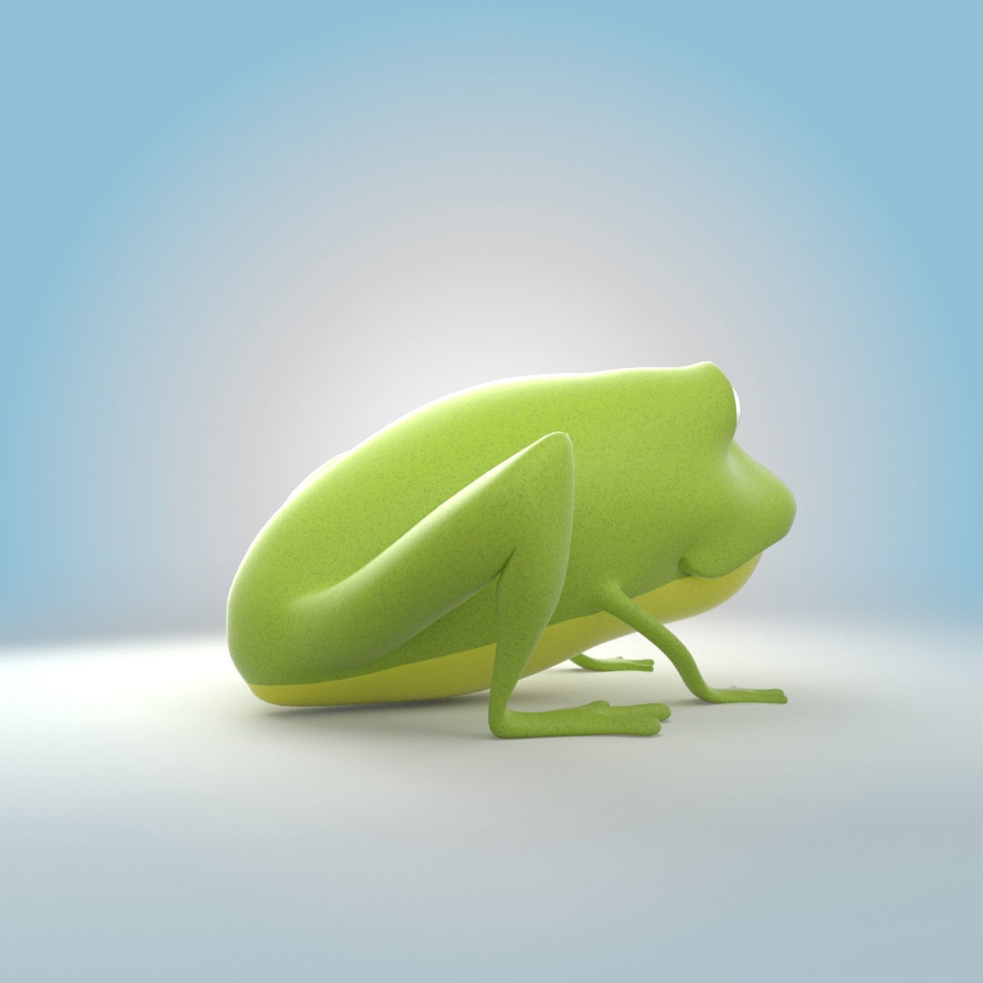 Cartoon Frog 3D model | CGTrader
