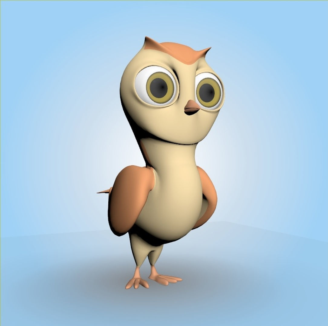 Cartoon Owl 3D model | CGTrader