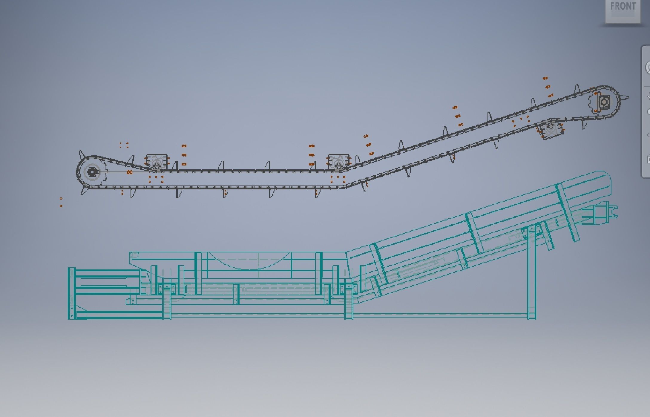 Chain conveyor 3d model 3D model rigged | CGTrader