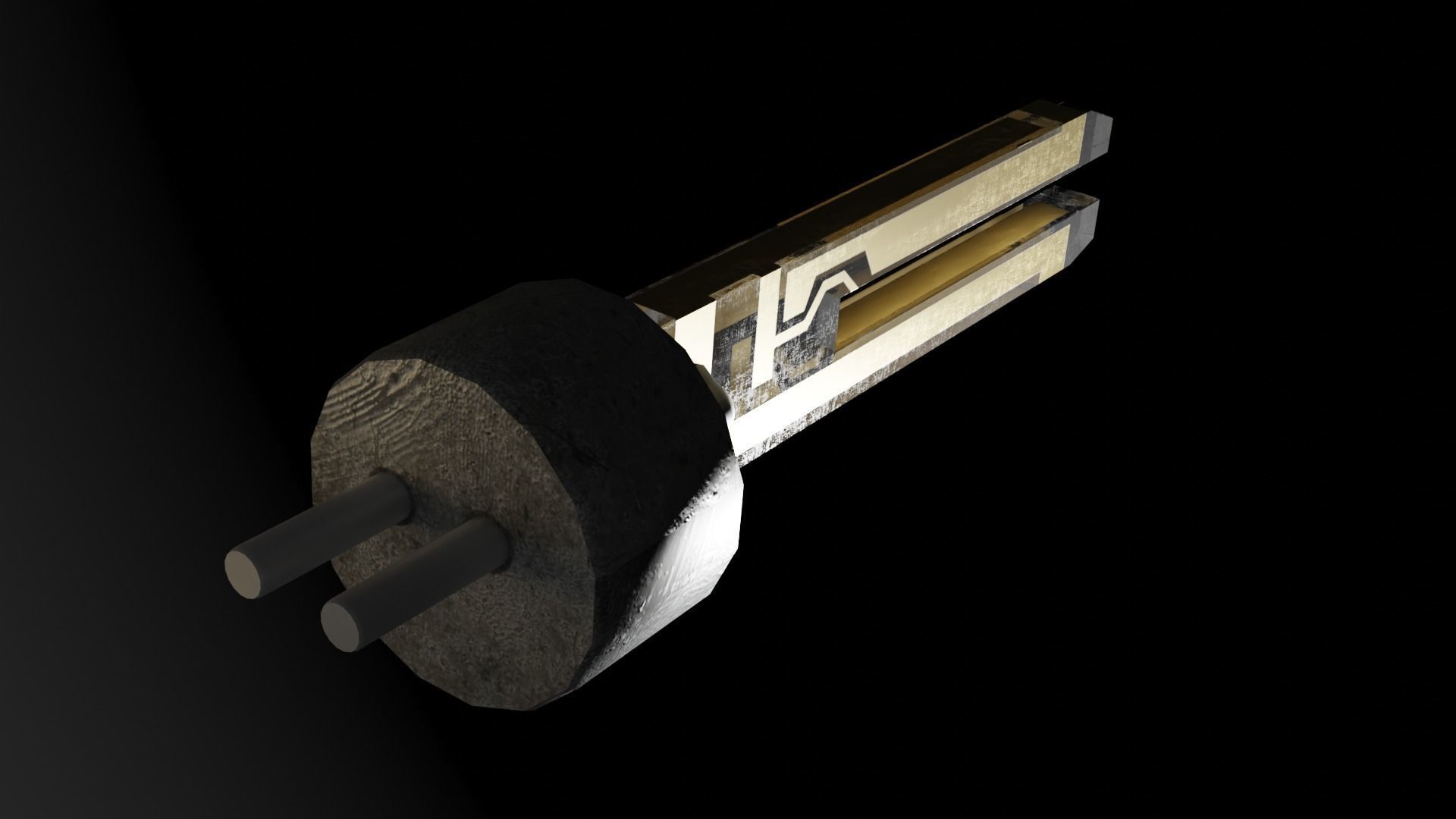 3d Model Quartz Tuning Fork Vr Ar Low Poly Cgtrader