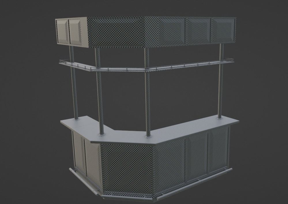 Counter Home Bar Tresen Hausbar free 3D model | CGTrader