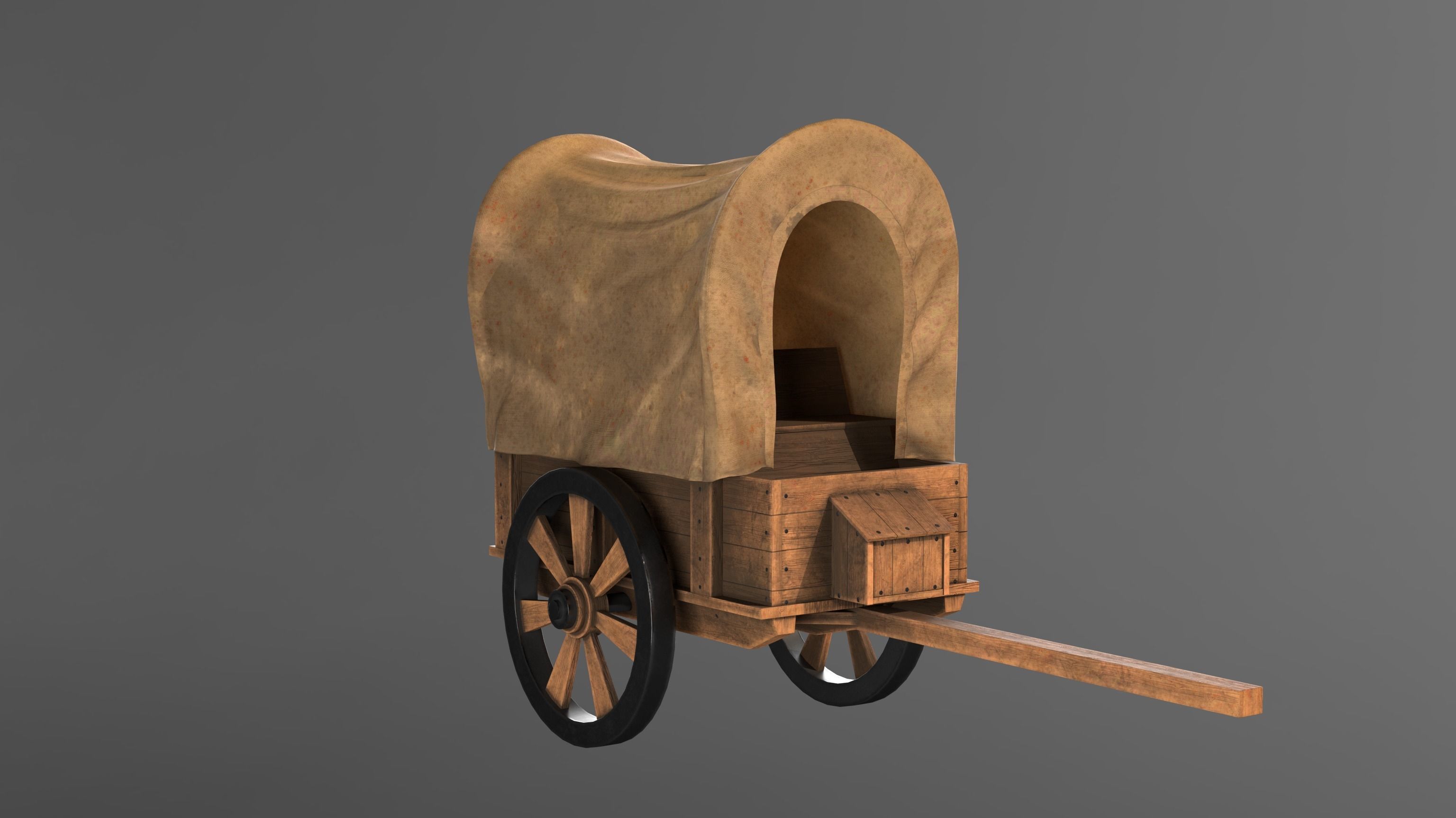 3D model Stylized 3D Game Cart VR / AR / low-poly | CGTrader