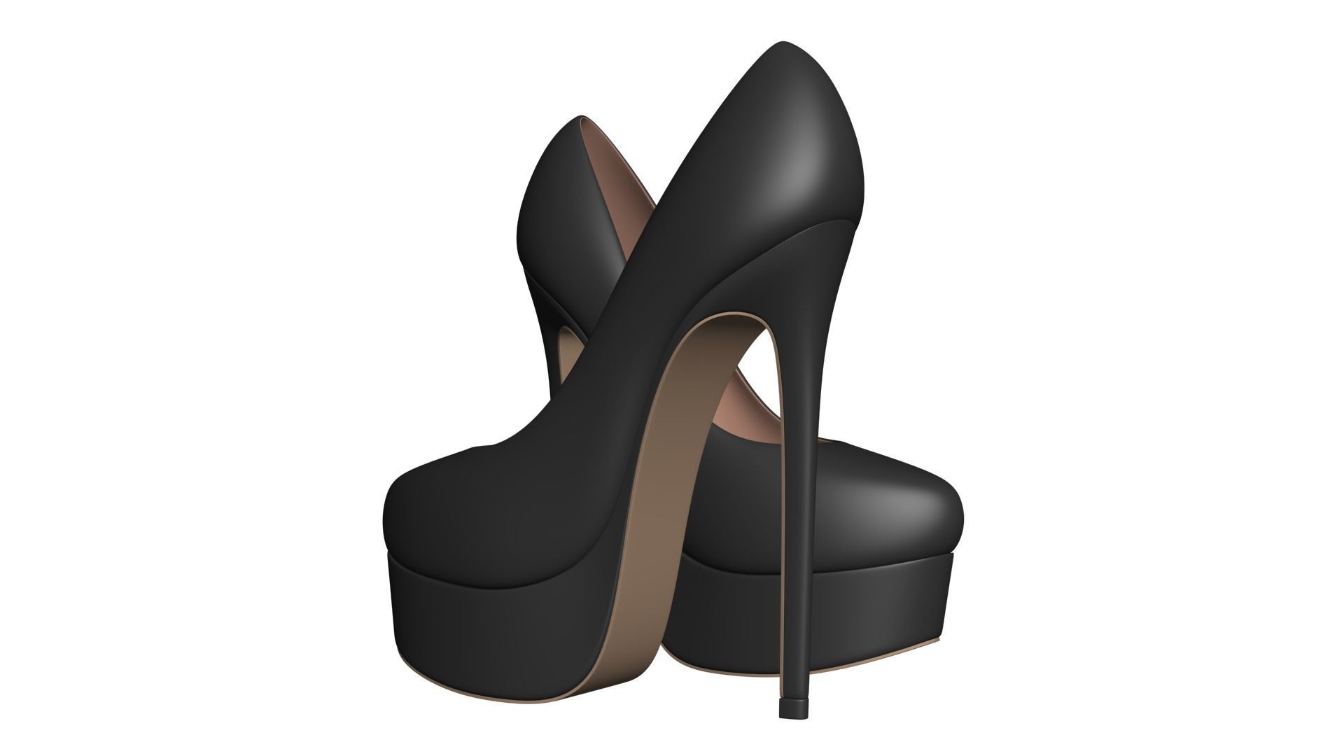 Super High Platform Stiletto Heels Shoes 3D model | CGTrader