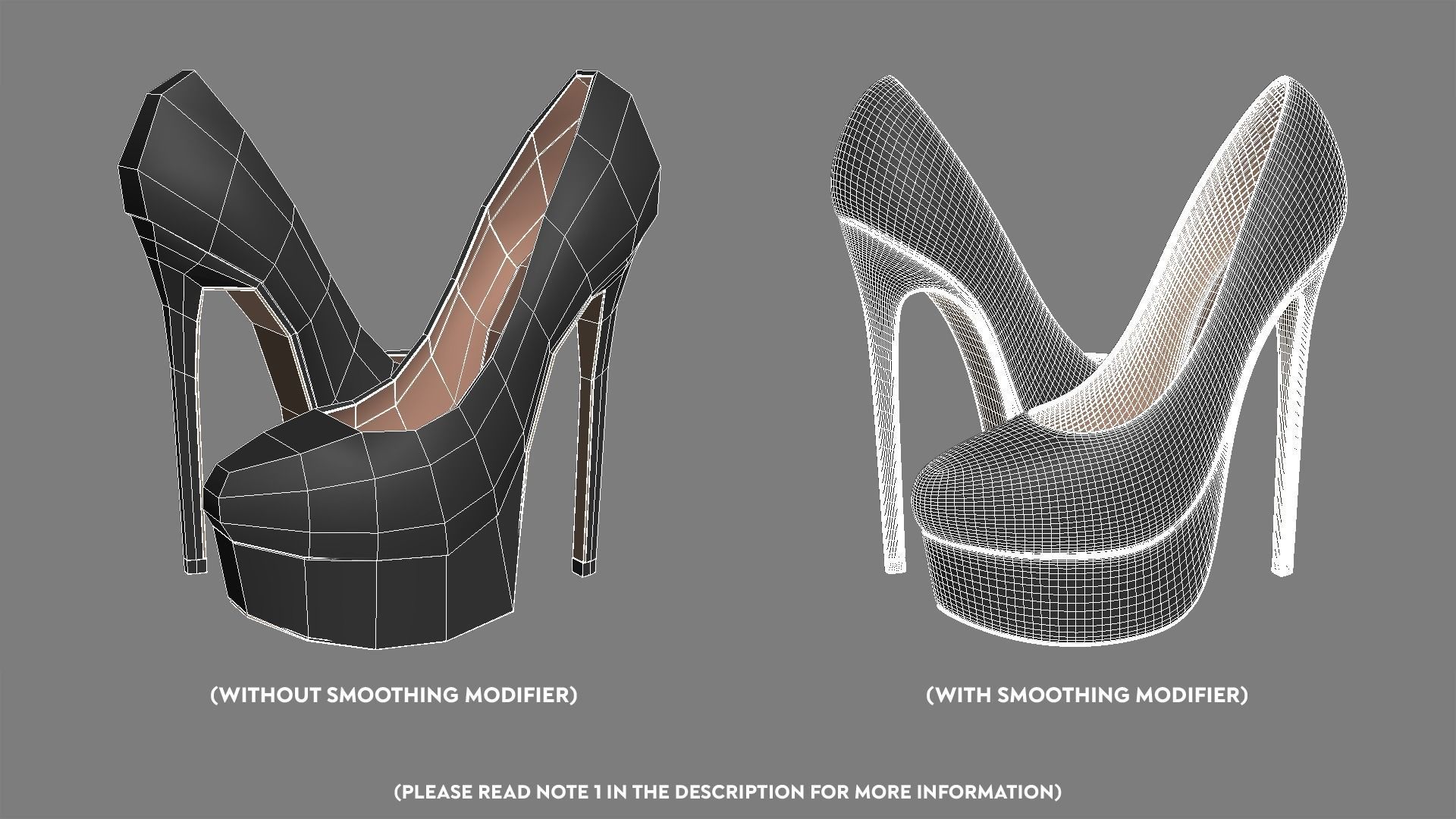 Super High Platform Stiletto Heels Shoes 3D model | CGTrader