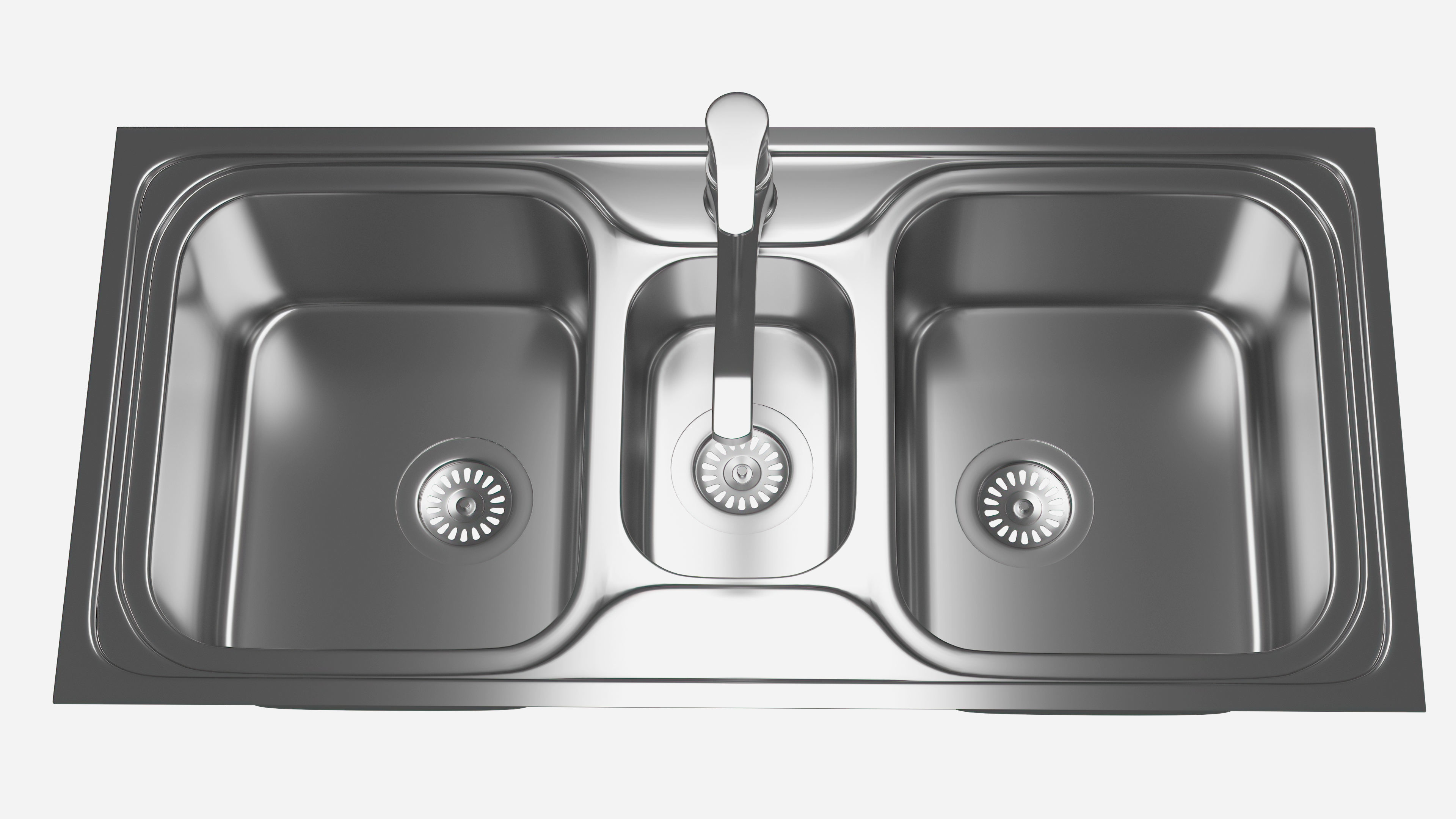 Triple sink 3D model | CGTrader