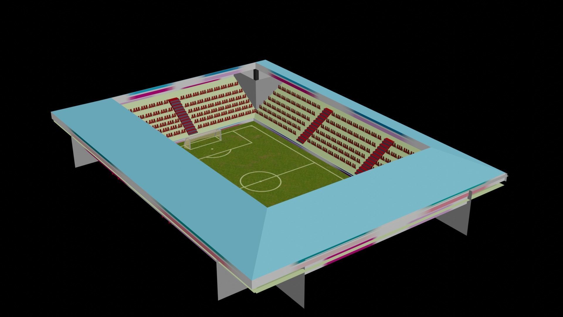 3D model Football Field VR / AR / low-poly | CGTrader
