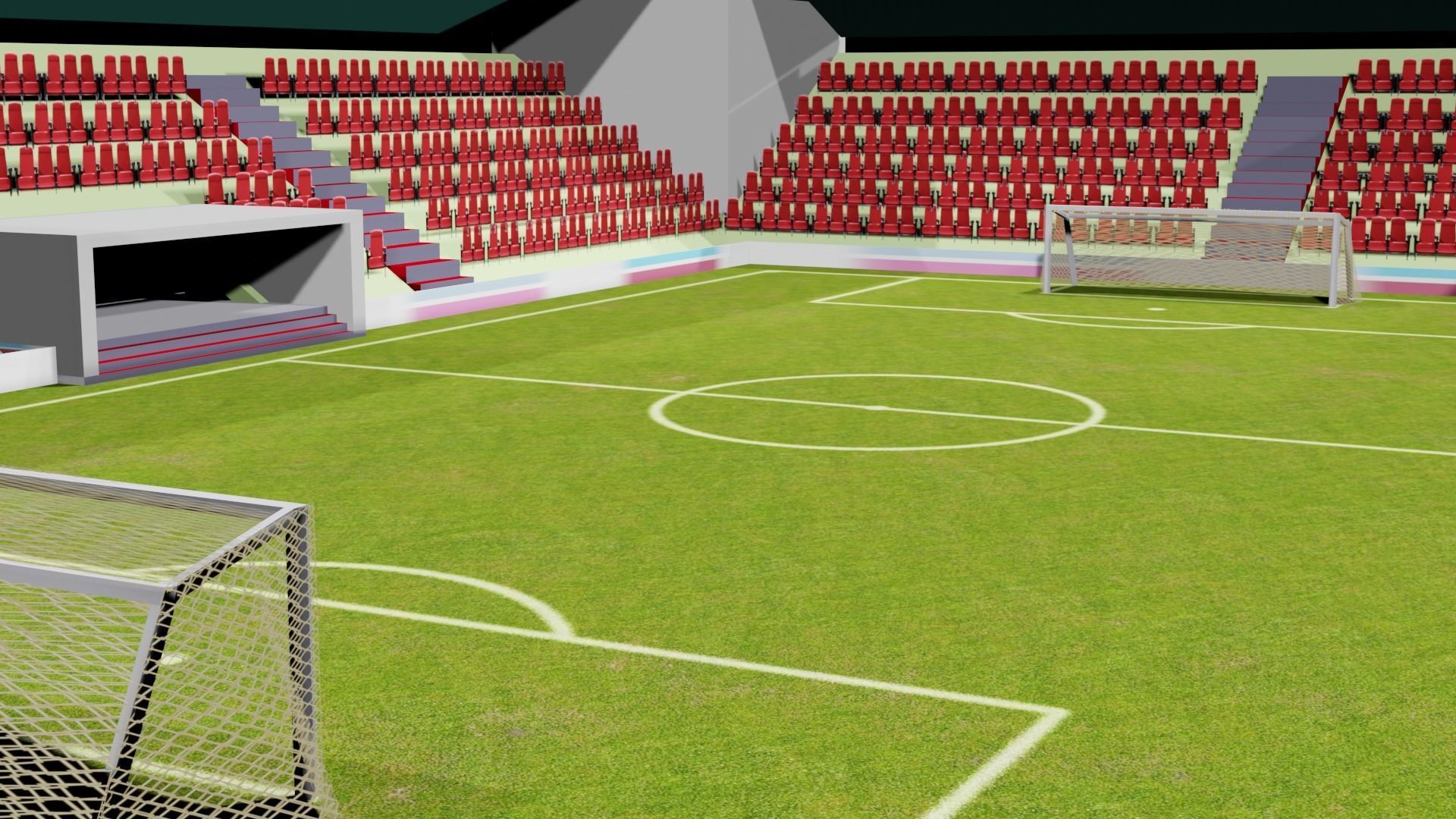 3D model Football Field VR / AR / low-poly | CGTrader
