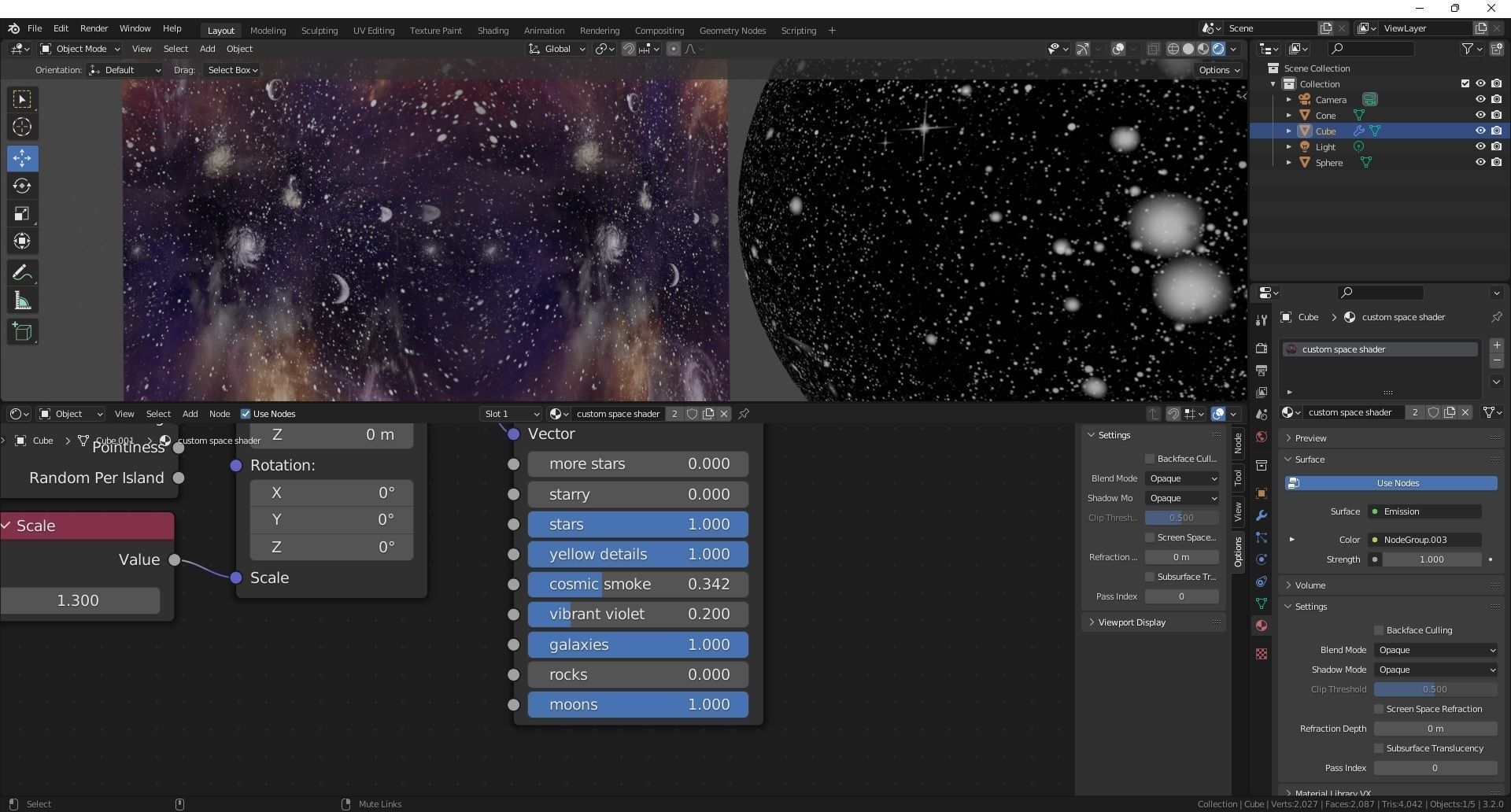 Texture Fast Sky Endless Space Shader With Custom Parameters Vr Ar