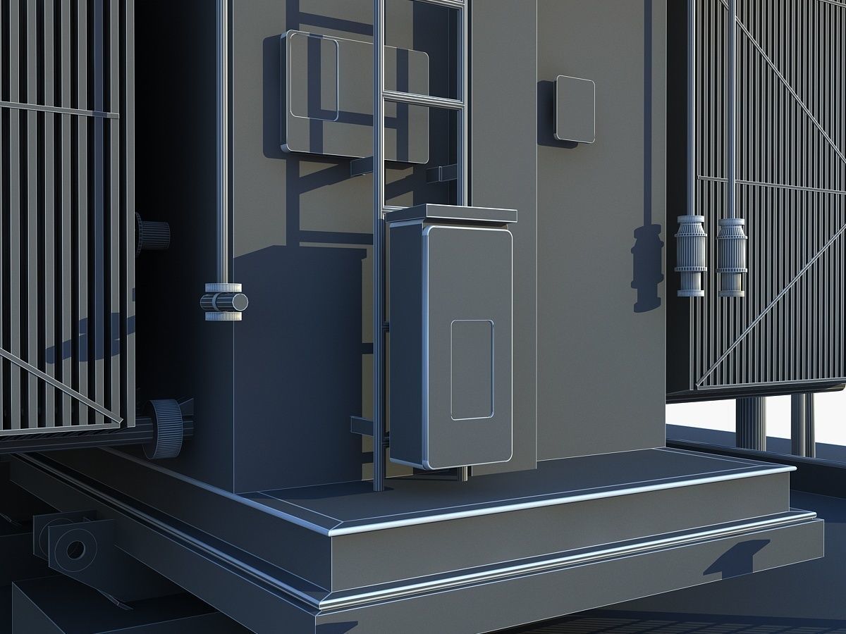 Transformer electrical with fence 3D model | CGTrader