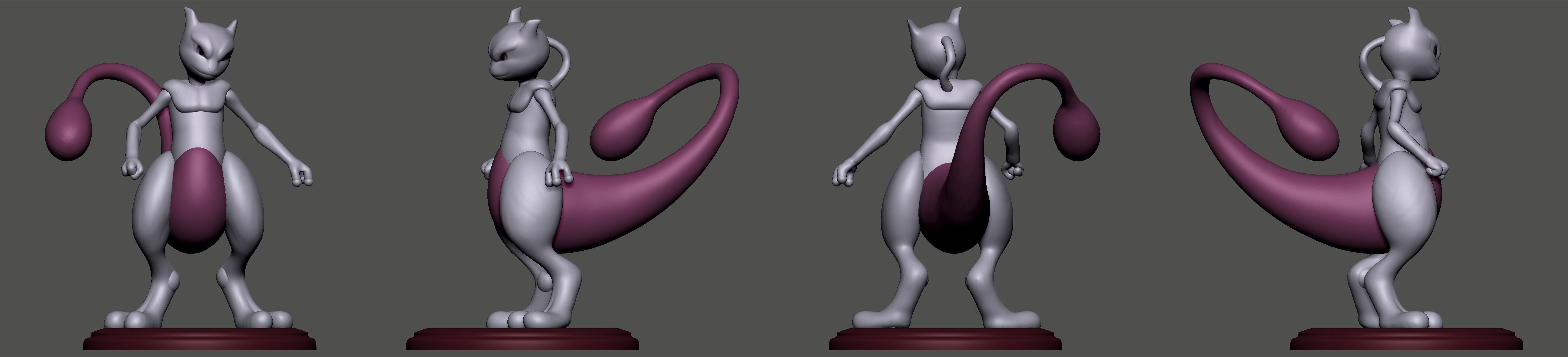 Mewtwo pokemon character 3D model 3D printable | CGTrader