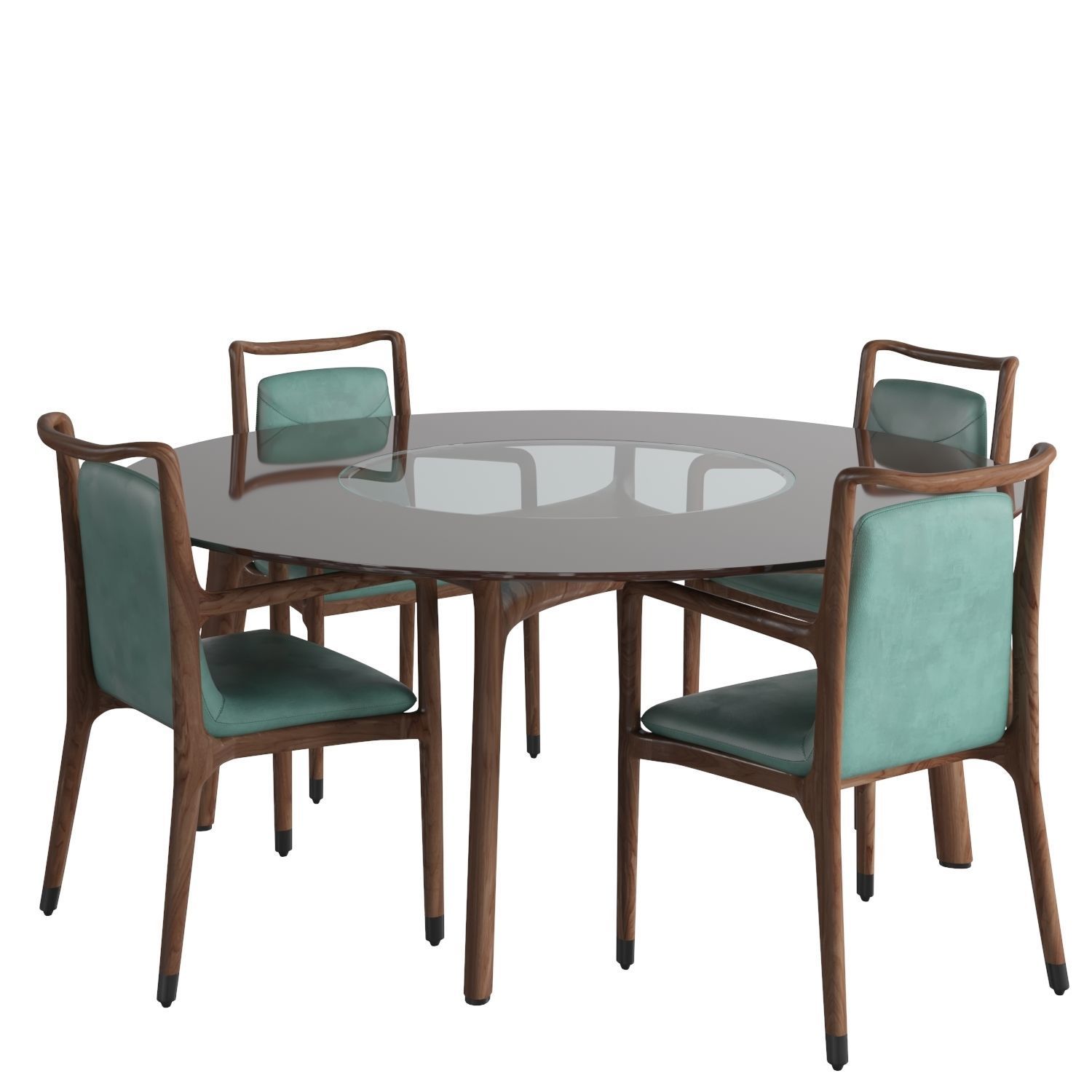 Giorgetti Ibla Chairs and Memos Round Table 3D model | CGTrader