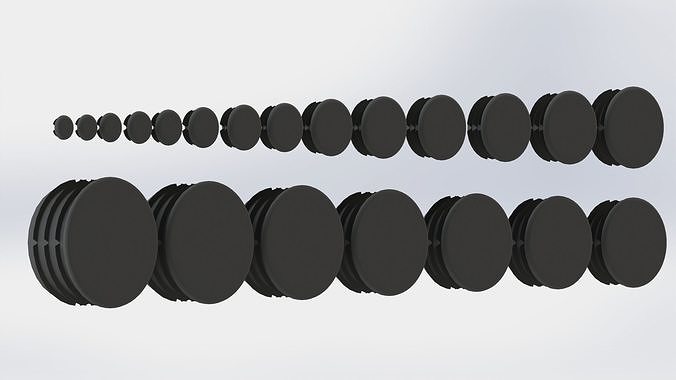 3D model Set of round plugs VR / AR / low-poly | CGTrader