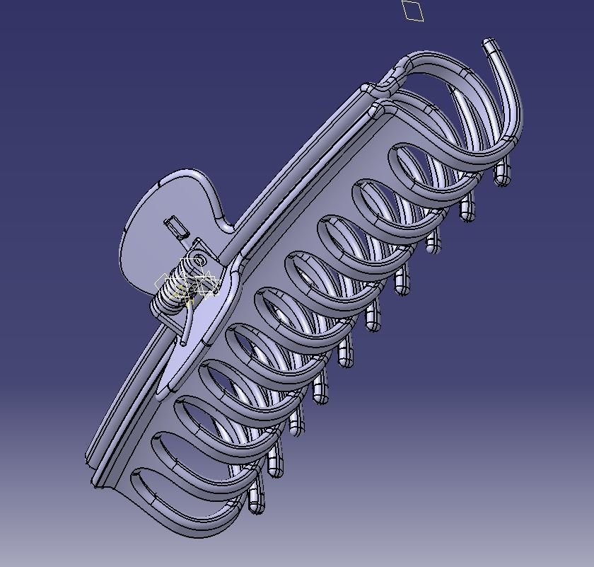 5 Inches Large Claw Clip Regular Curve 3D model 3D printable | CGTrader