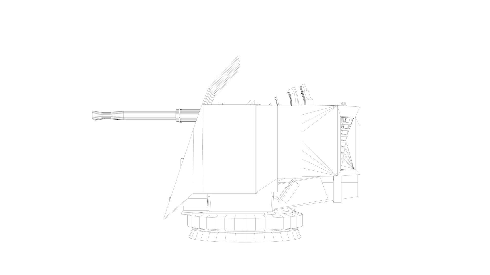 Bofors Twin 40mm 56 OQF Mark V Mark XI 3D model rigged | CGTrader