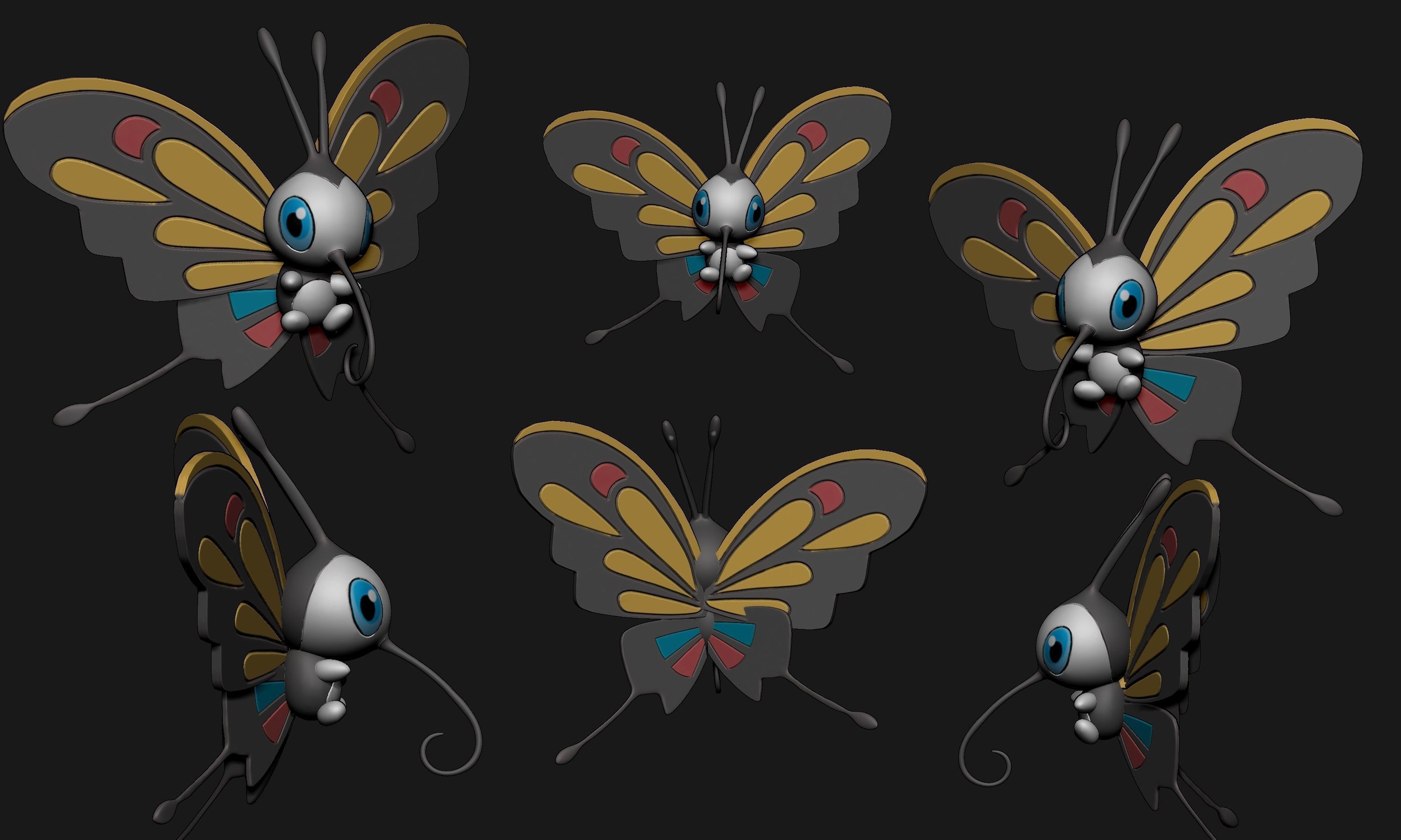 Pokemon - Dustox and Beautifly 3D model 3D printable | CGTrader