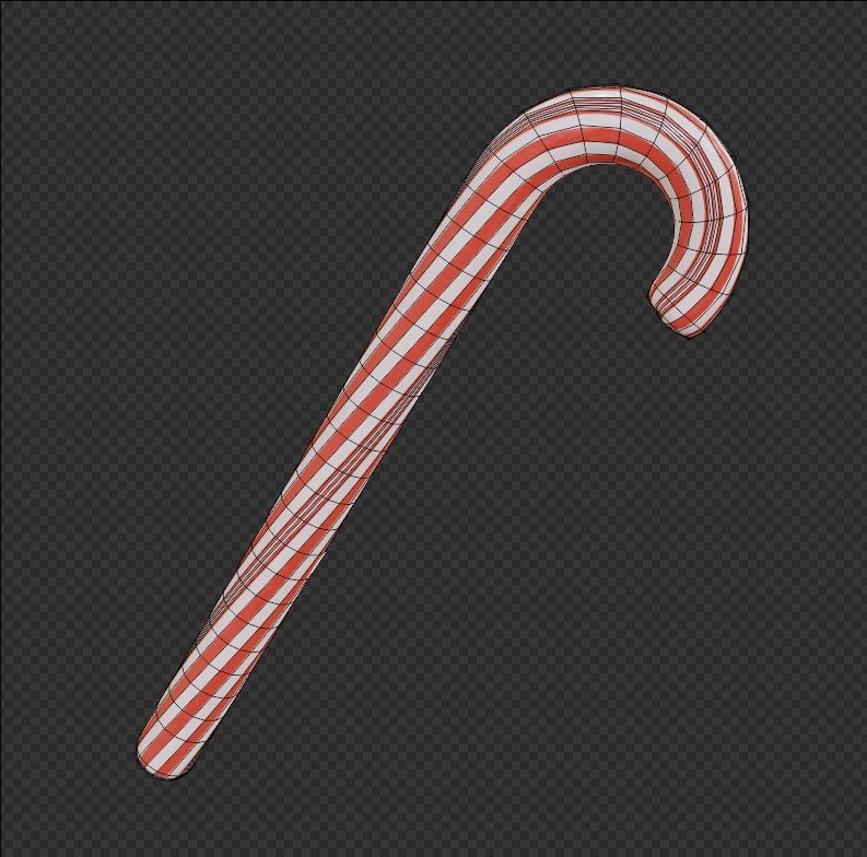 3D model Candy Cane VR / AR / low-poly | CGTrader