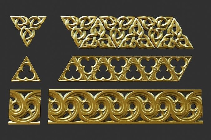 Gothic pattern architecture model 3D model | CGTrader