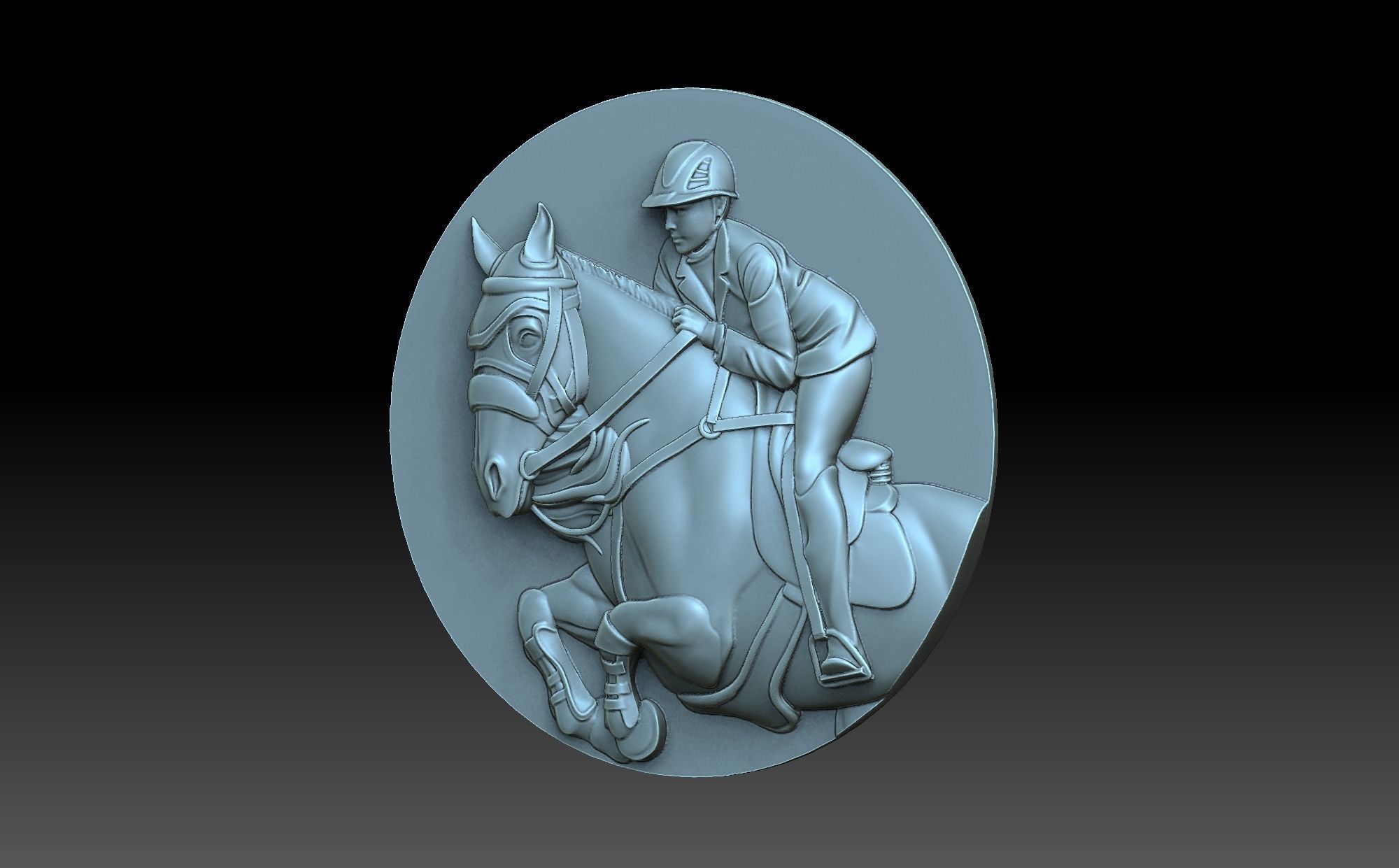 A rider on a horse 3D model 3D printable | CGTrader