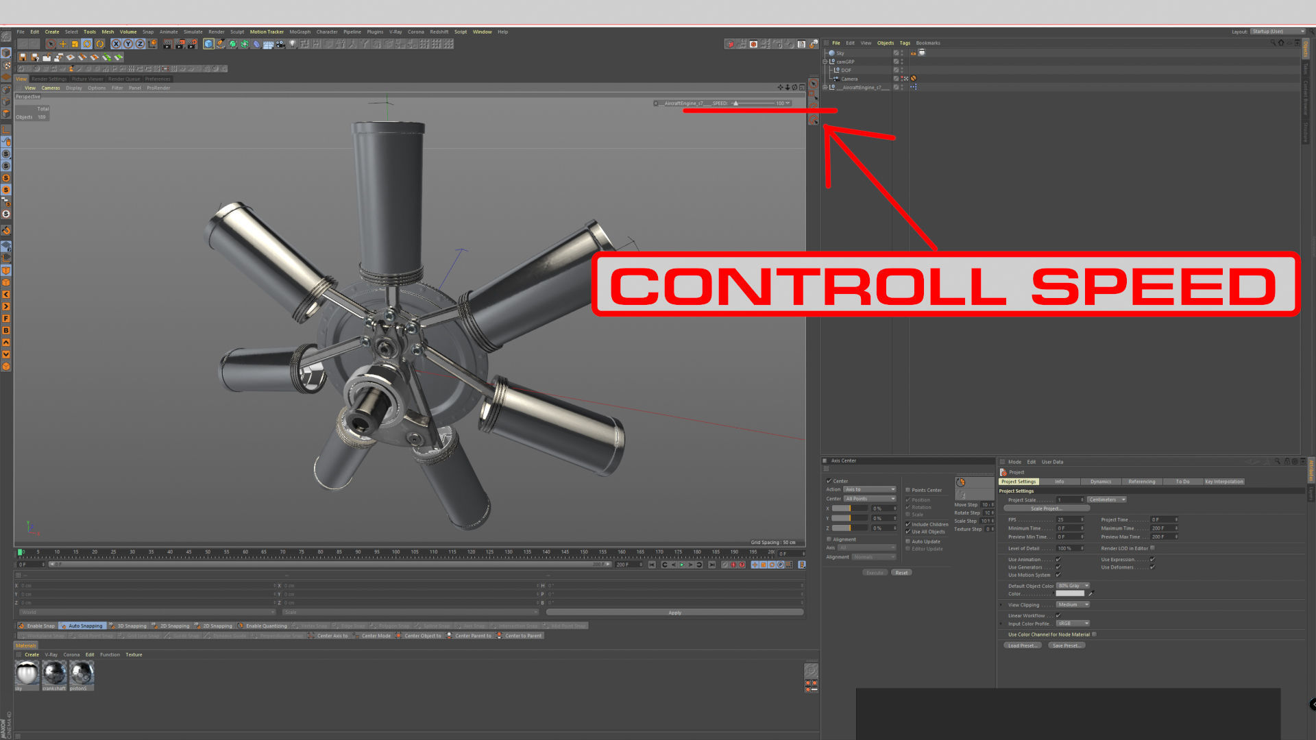 AirCraft Engine 3D model animated rigged | CGTrader