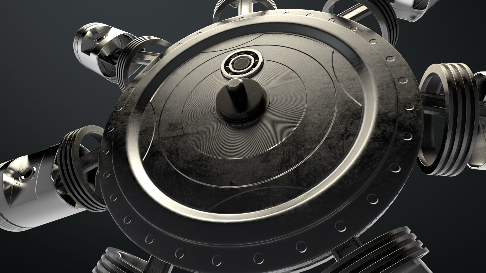 AirCraft Engine 3D model animated rigged | CGTrader