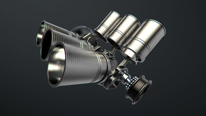 V6 Engine Working Animated 3D model animated rigged | CGTrader