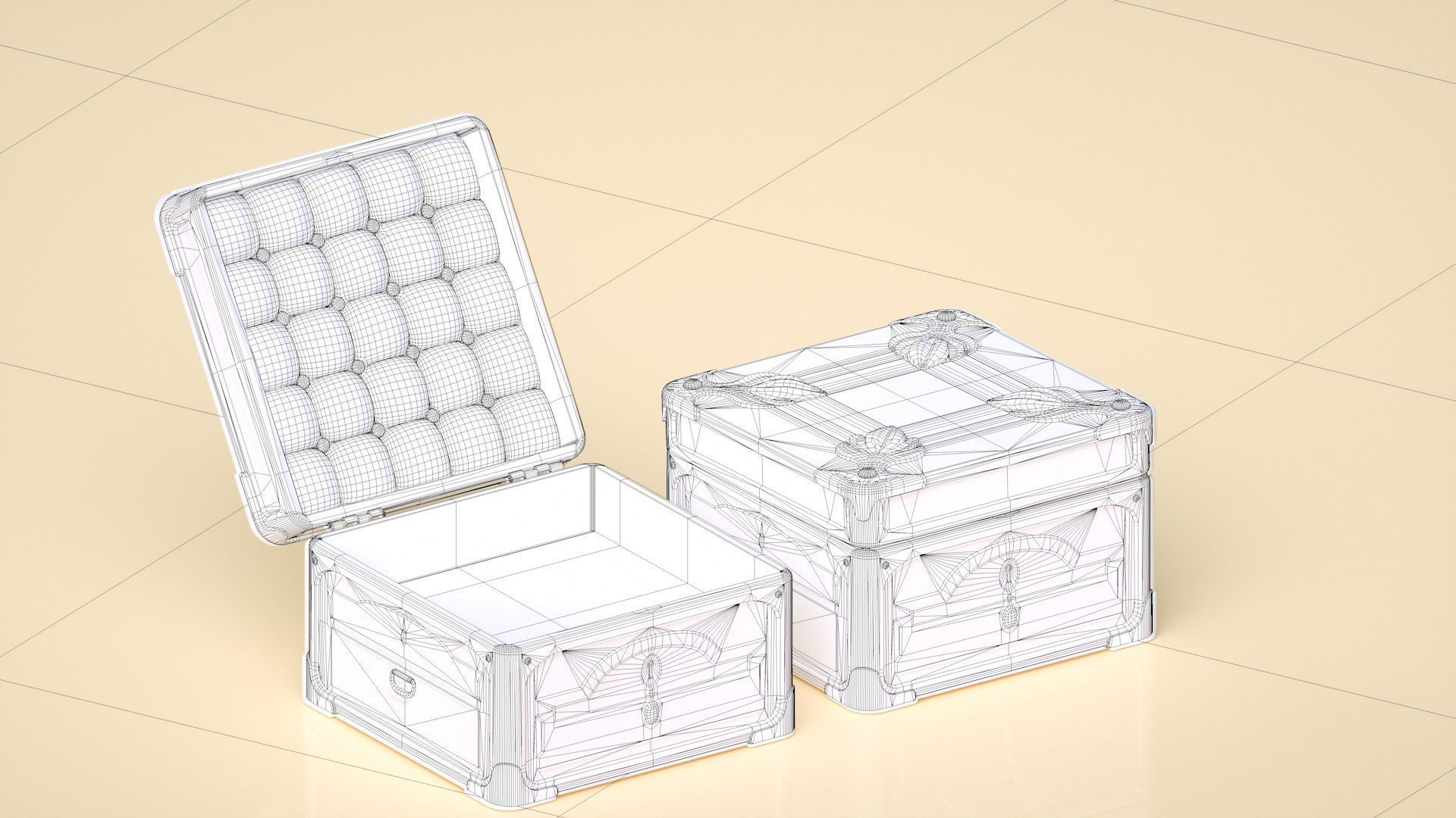 3D model box treasure chest VR / AR / low-poly | CGTrader