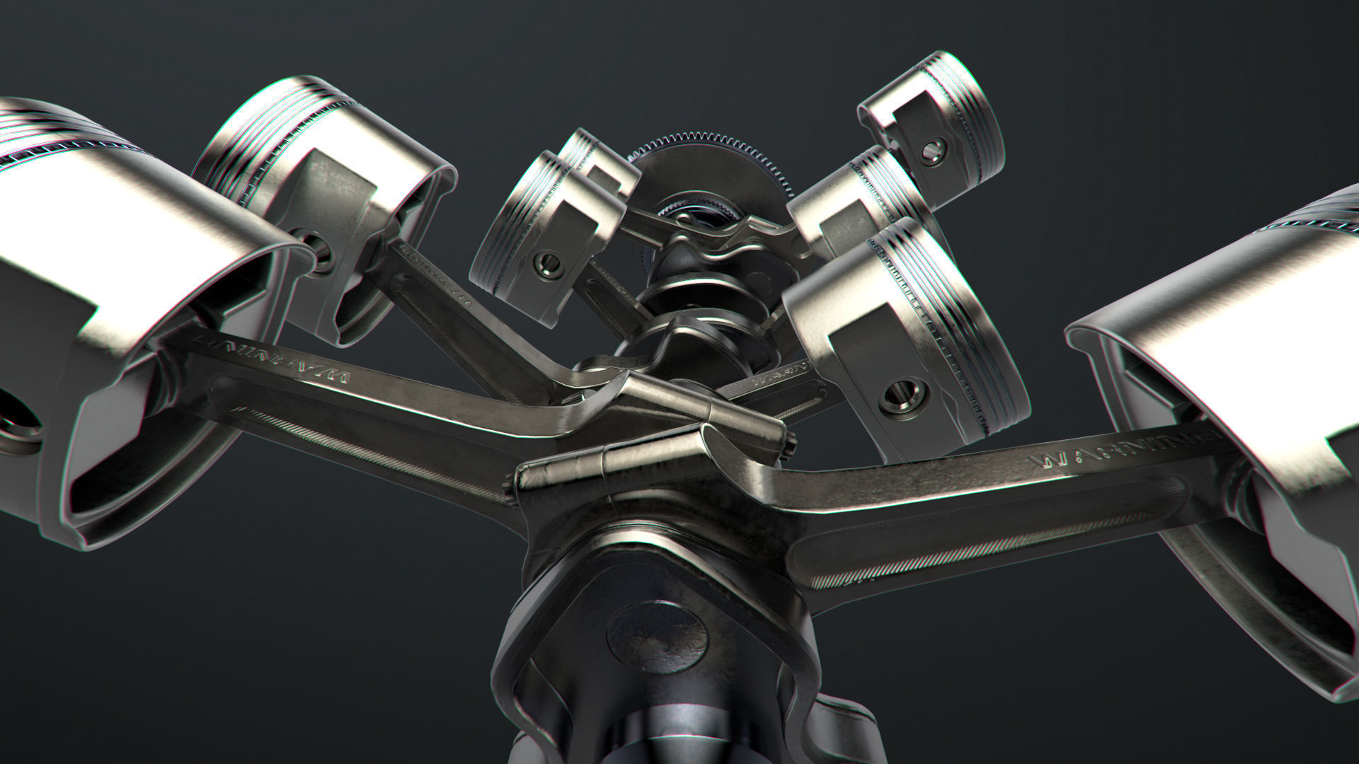 V8 Engine Working Animated 3D model animated rigged | CGTrader