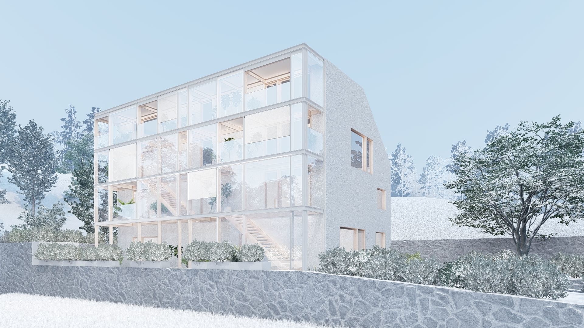 Modern House - Reconstruction 3D model | CGTrader