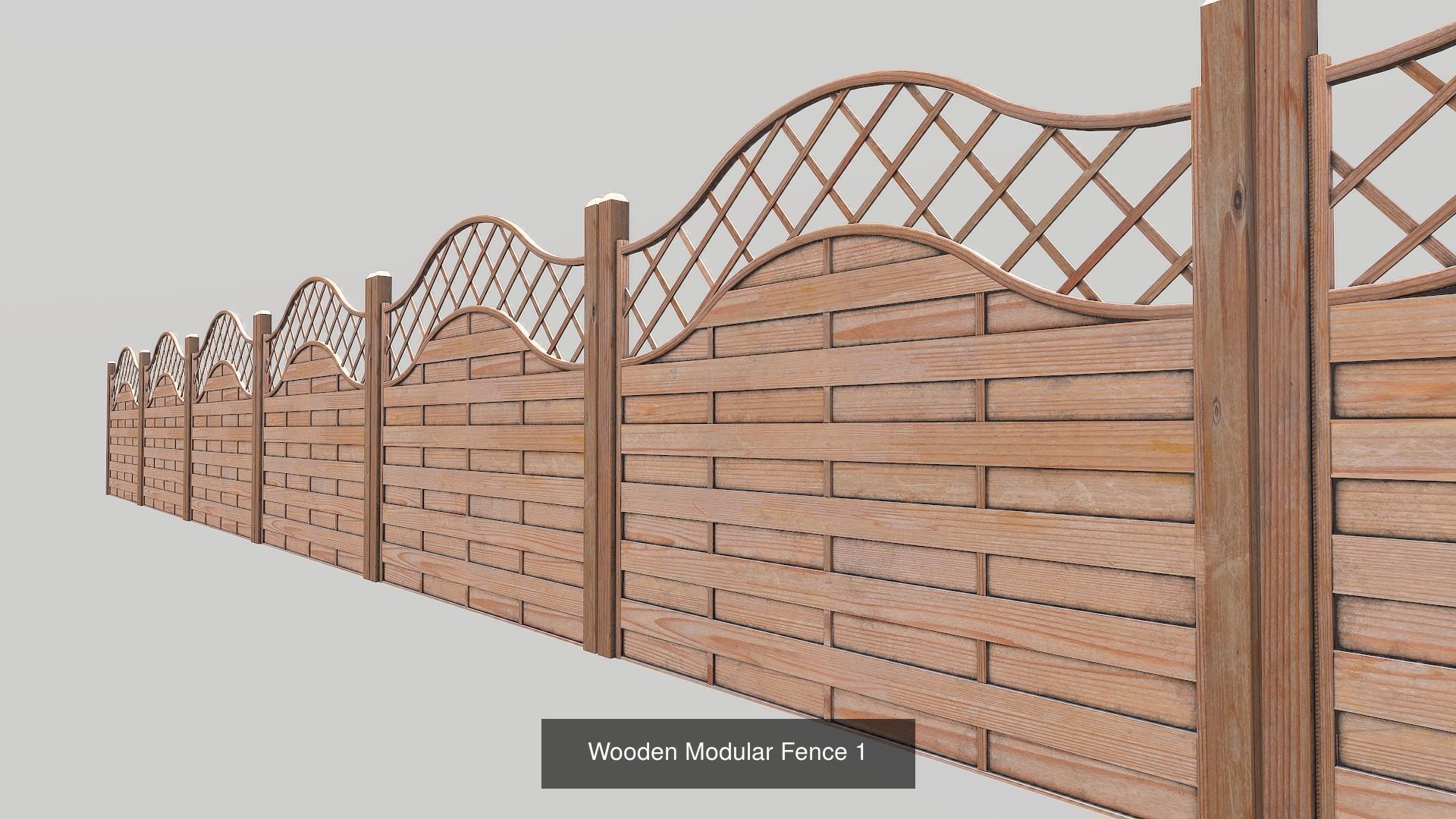 Modular Wooden Low Poly Fence Collection | CGTrader
