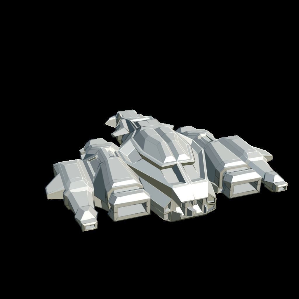 Low poly spaceship free VR / AR / low-poly 3D model | CGTrader