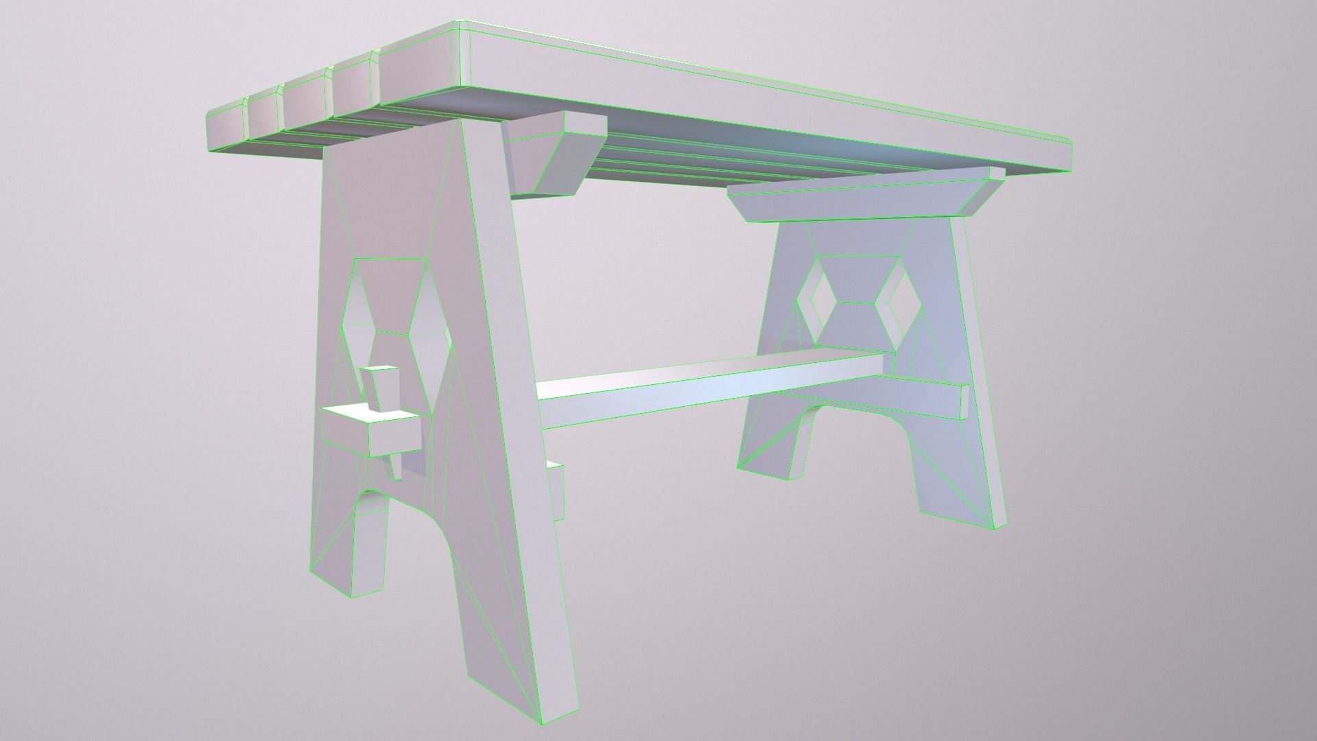 3D model Stylized medieval table VR / AR / low-poly | CGTrader
