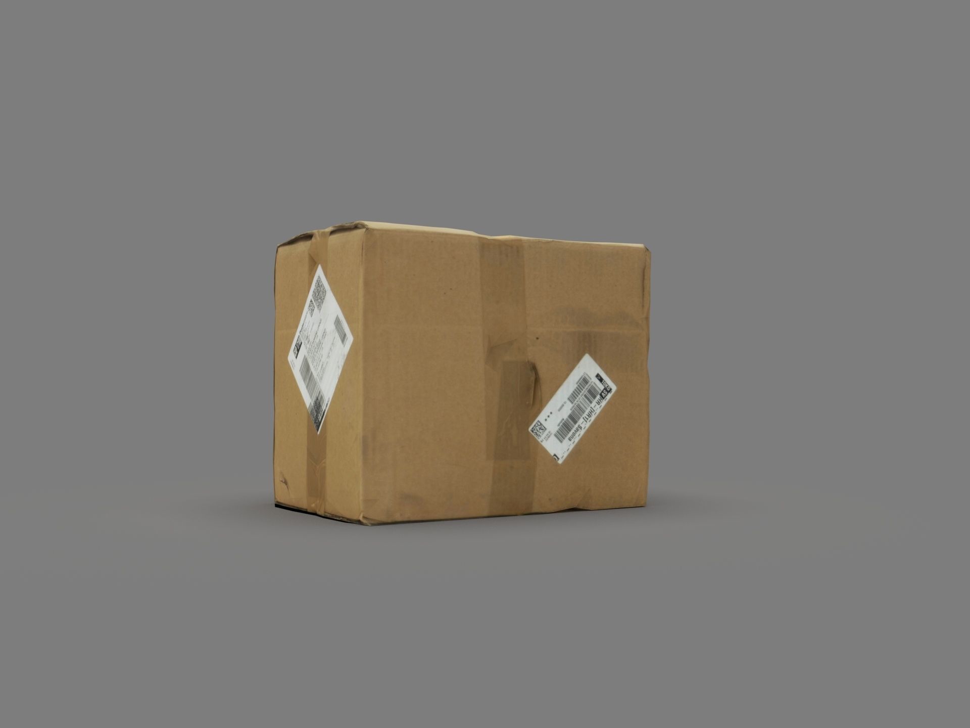3D model Cardboard box with labels VR / AR / low-poly | CGTrader