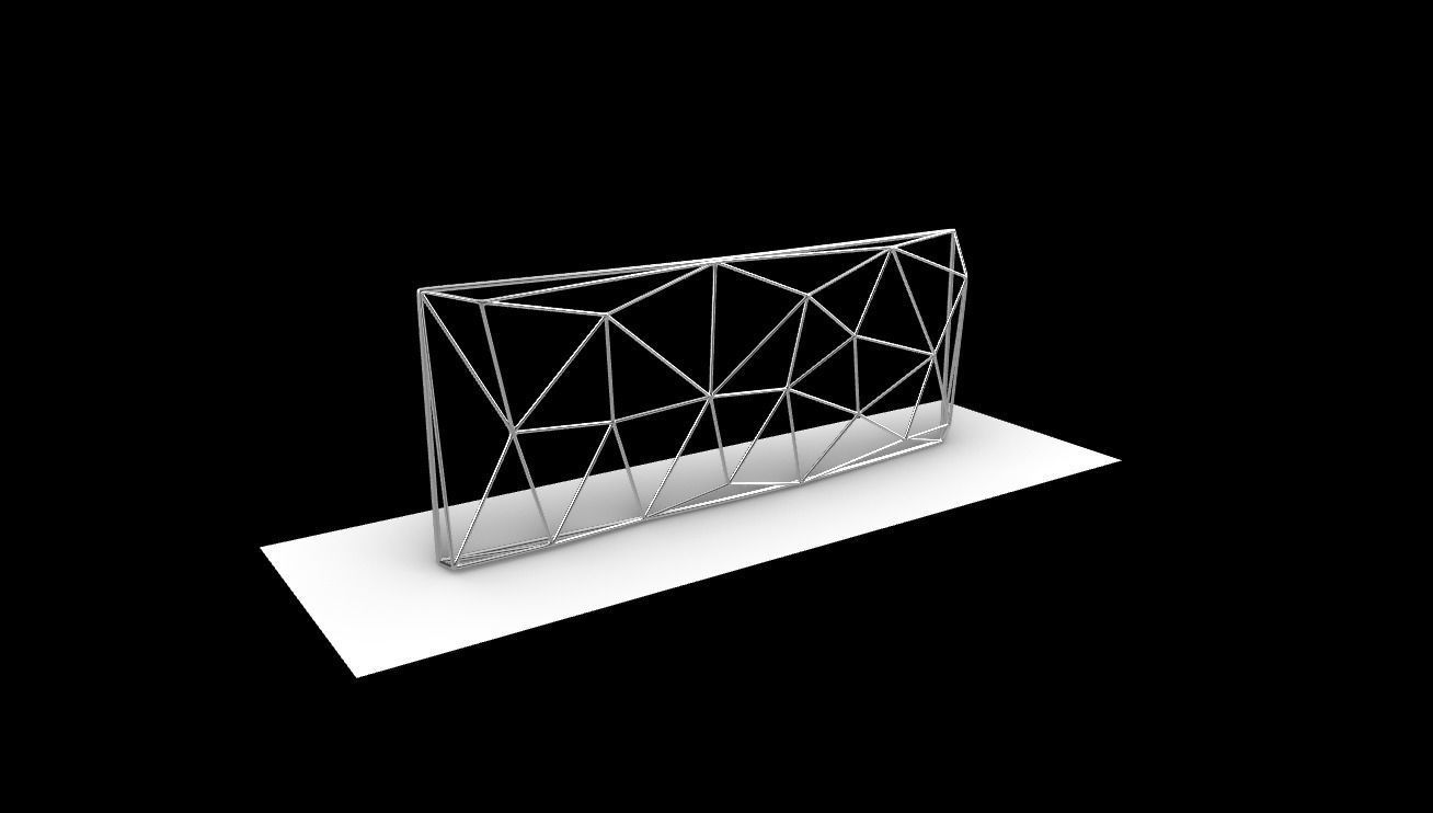 Triangulated Wall random points v1 3D model | CGTrader