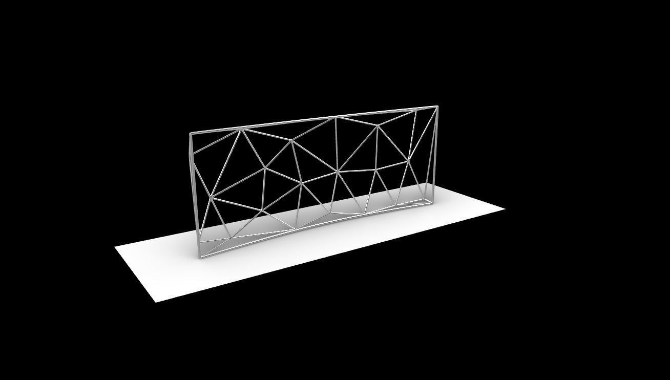 Triangulated Wall random points v1 3D model | CGTrader