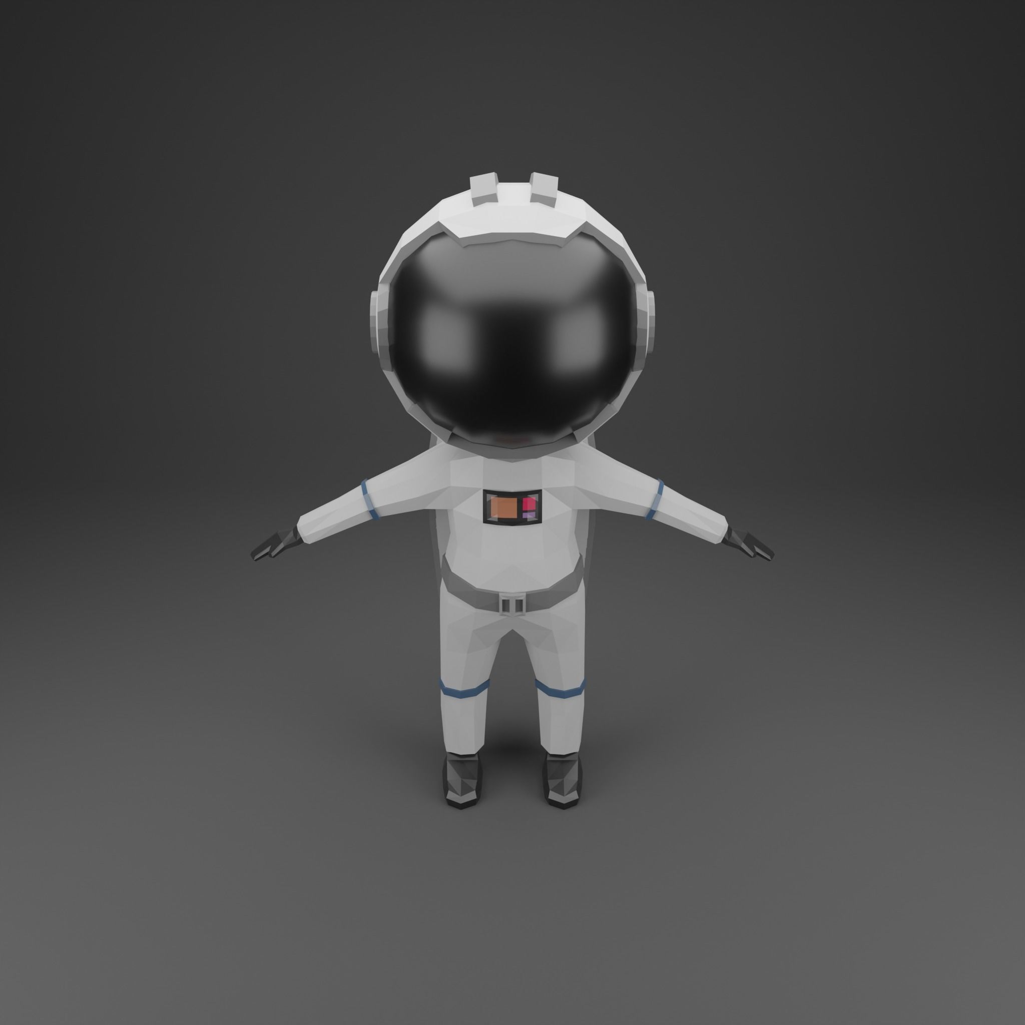 Low poly astronaut free VR / AR / low-poly 3D model rigged | CGTrader