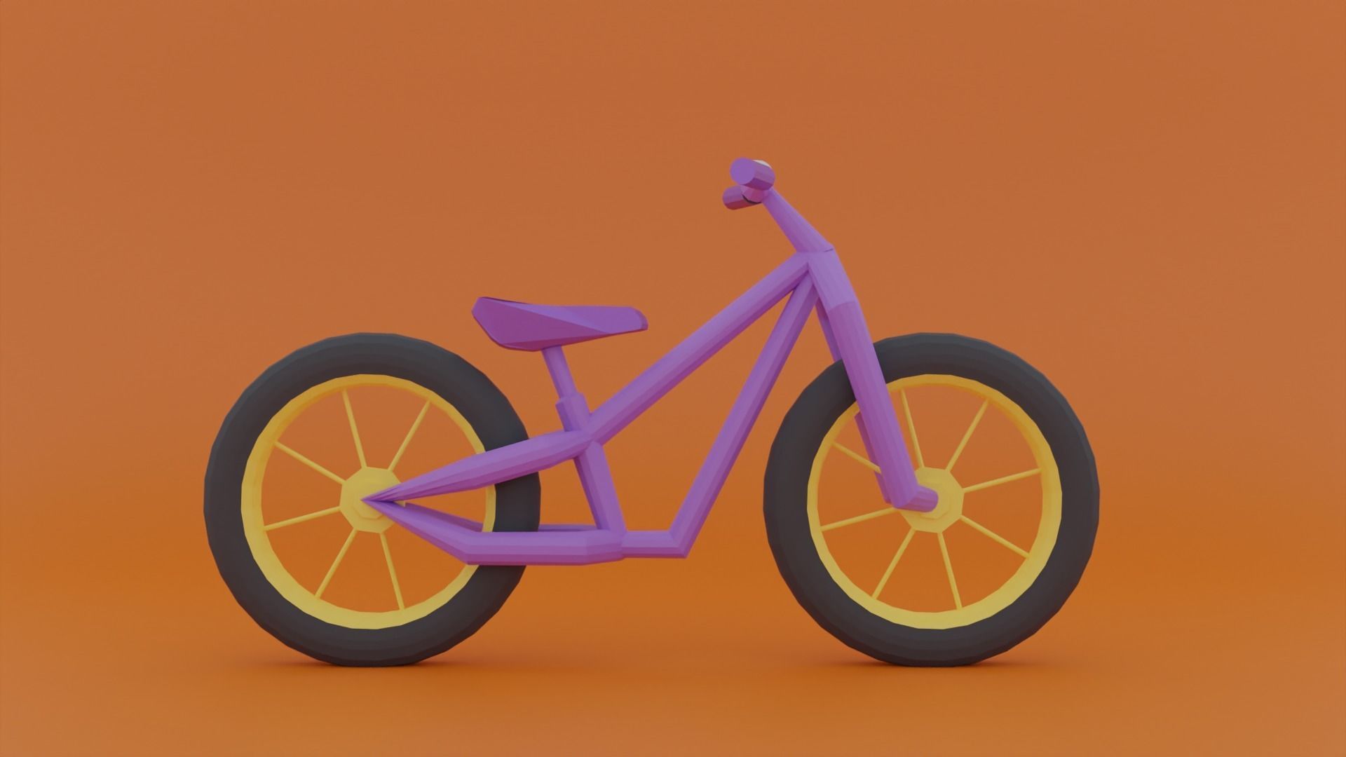 Low Poly Bike bicycle 3D model | CGTrader