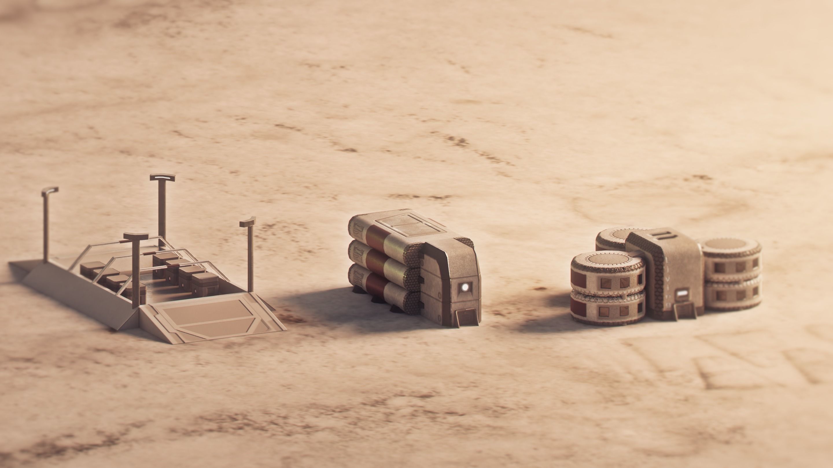 Space base buildings 3D Model Collection | CGTrader