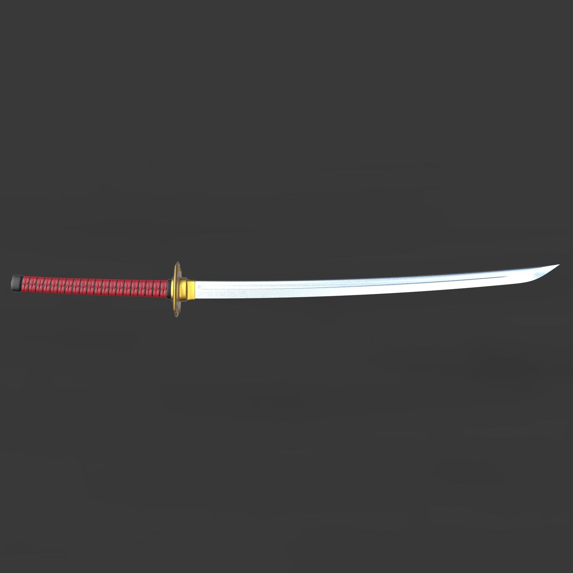 Shinigami Katana Sword - Japanese Samurai Sword 3D model 3D printable | CGTrader