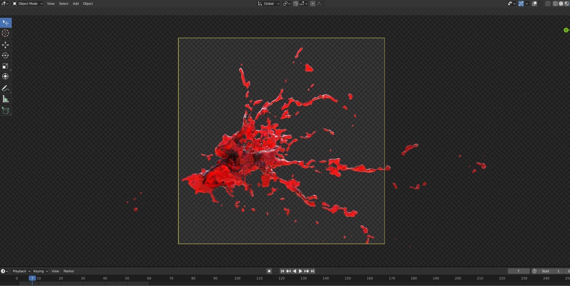 Animated Blood Burst 1 3D model animated | CGTrader