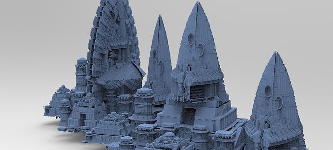 Wizards Master Fortress Kings Tower 3 models 3D model | CGTrader