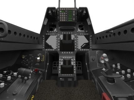F-22 Raptor Cockpit 3D model animated | CGTrader