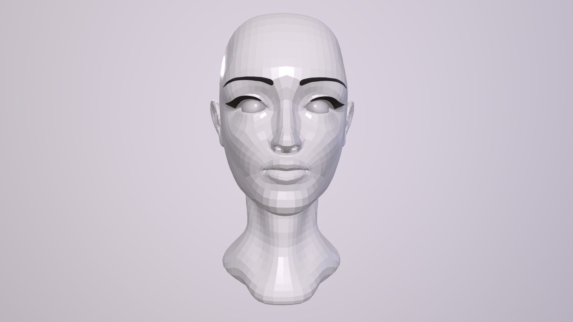 3D model Female Head Base mesh VR / AR / low-poly | CGTrader