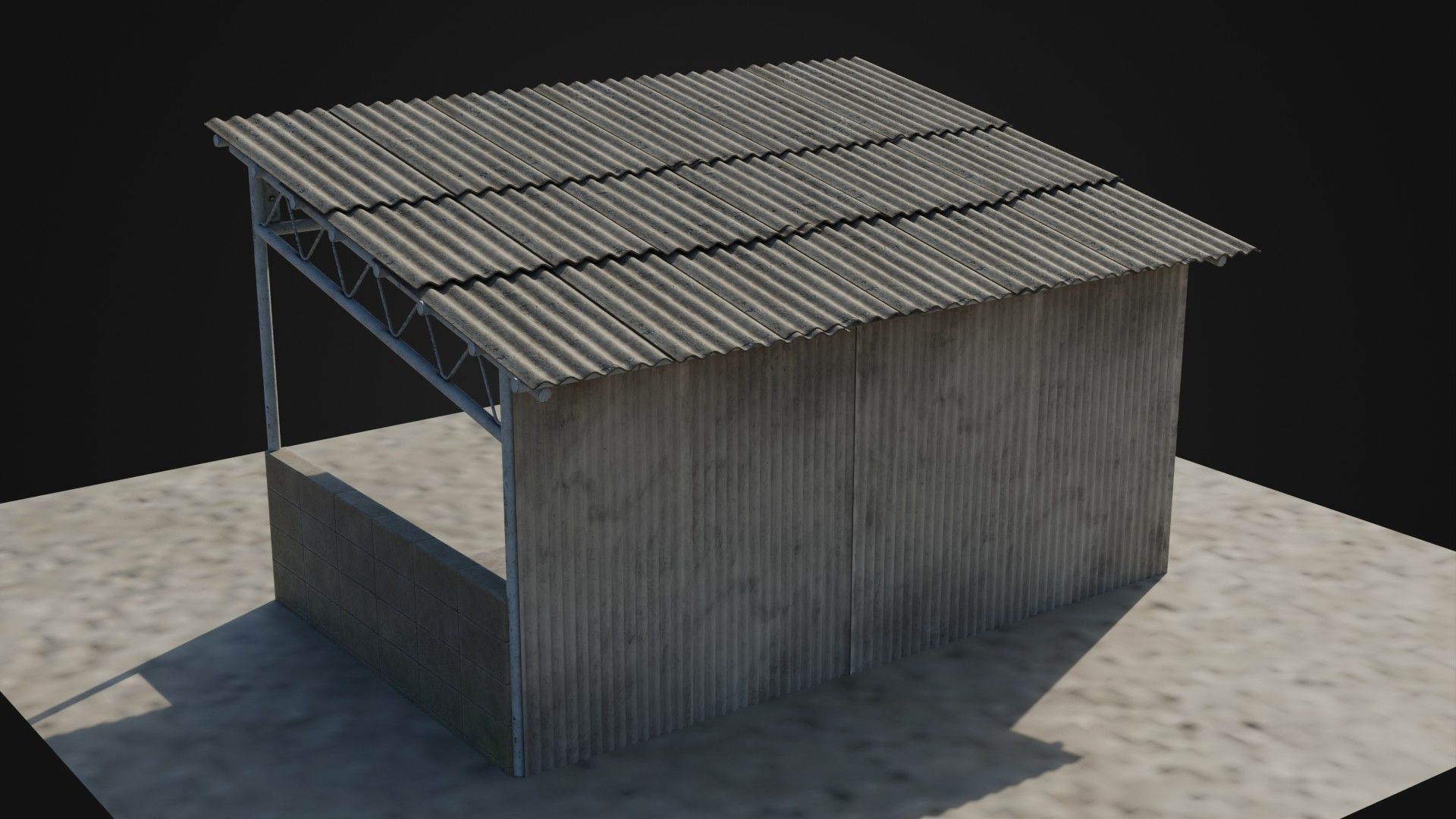 3D model Old Japanese Bus Stop VR / AR / low-poly | CGTrader