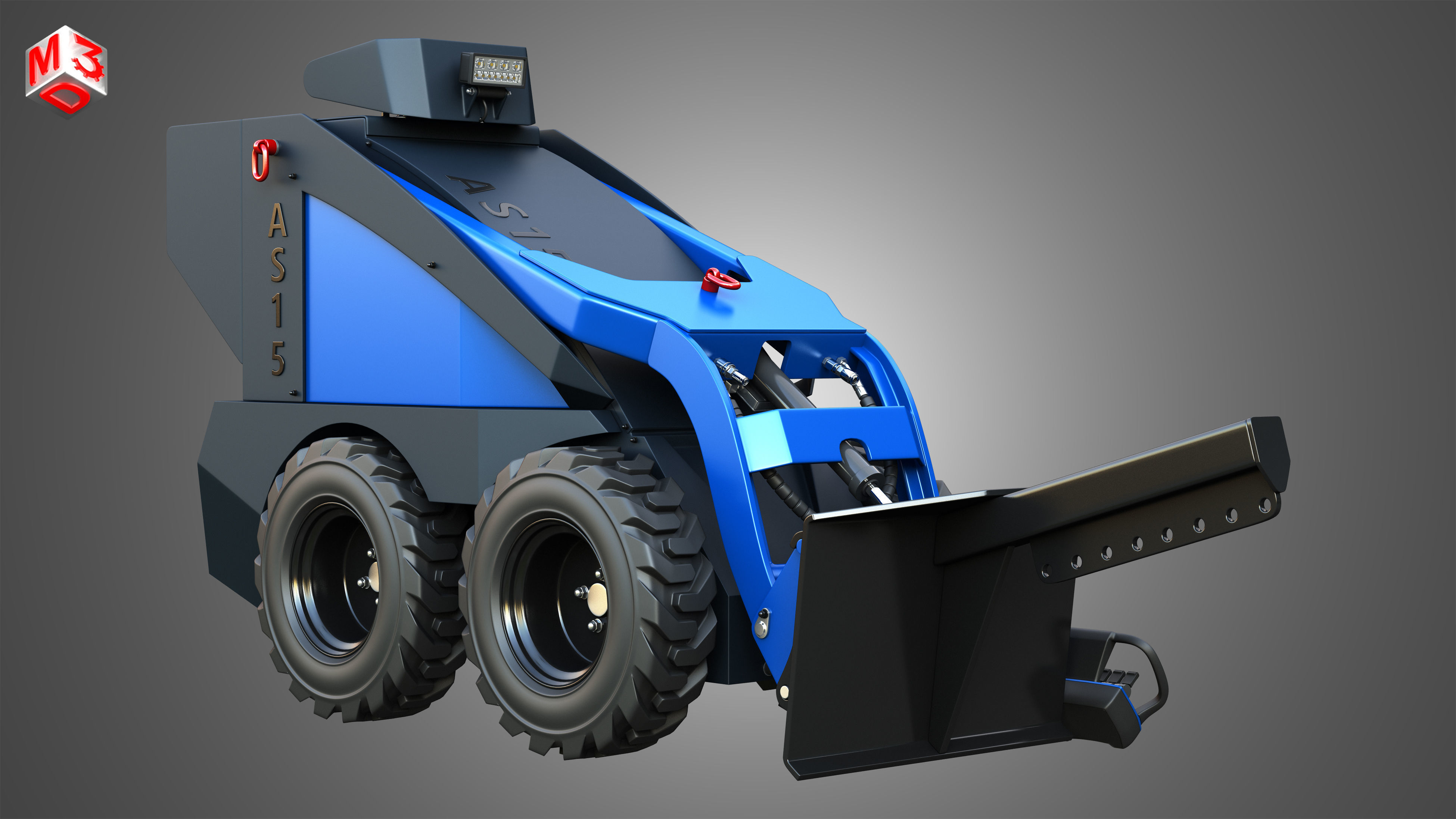 AS15 - Mini Skid Steer - Lifting Arm 3D model | CGTrader