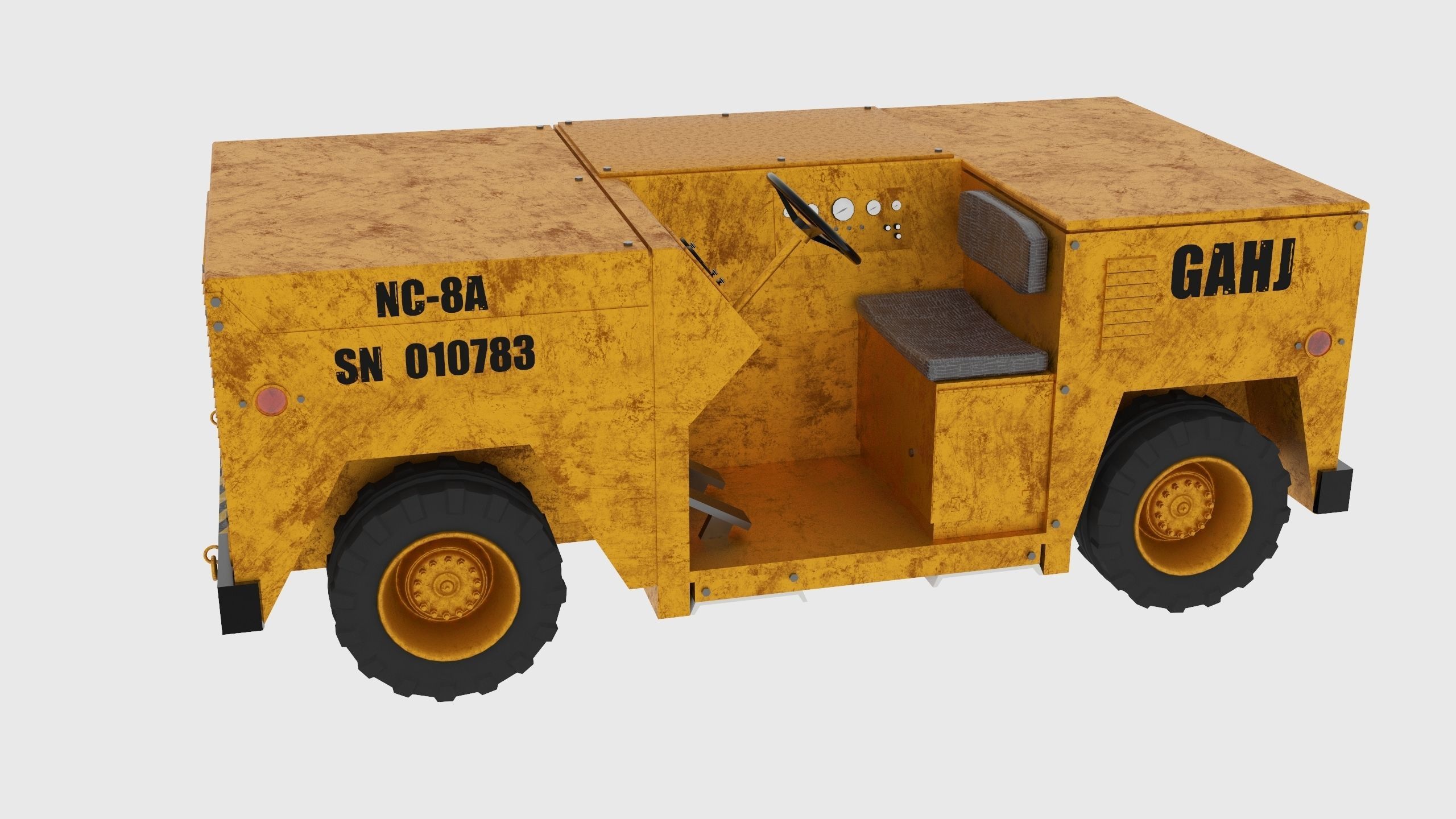 3D model US Navy Aircraft NC-8A Mobile Electric Power Plant Tractor VR ...