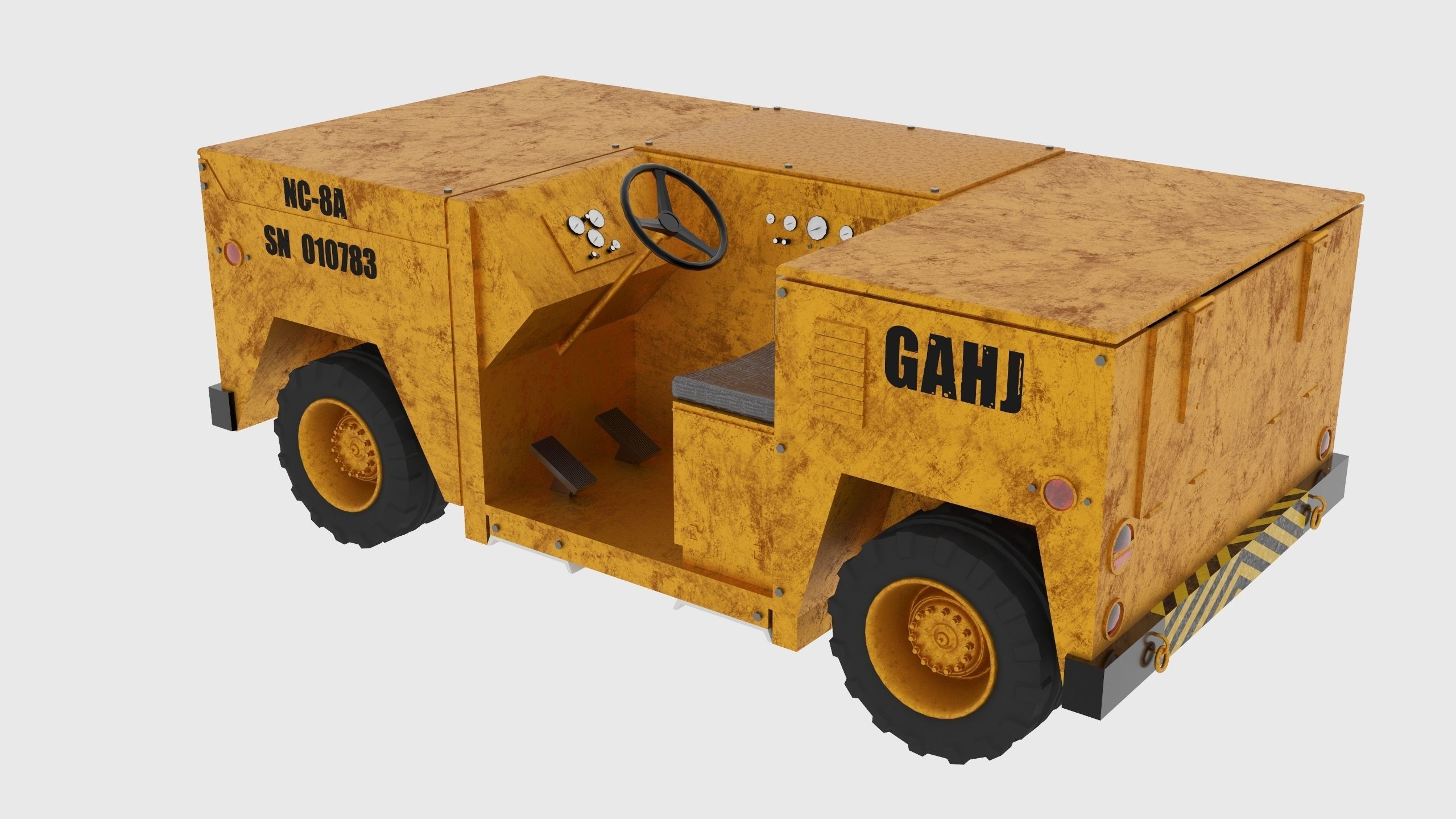 3D model US Navy Aircraft NC-8A Mobile Electric Power Plant Tractor VR ...